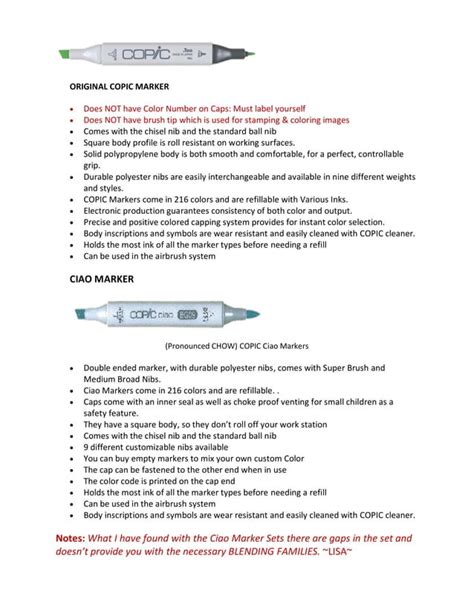 The Copic Marker Basics PDF