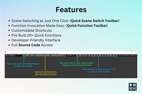 Master Toolbar Quick Scene Switch And Quick Function