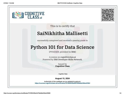 Mallisetti Sai Nikhitha On Linkedin Learning Datascience Pythonprogramming Ibm Ai