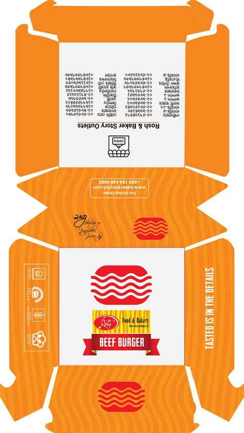 Burger Packaging Design On Behance ハンバーガー ポートフォリオのレイアウト ミニチュア ドールハウス