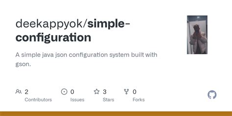 github deekappyok simple configuration a simple java json