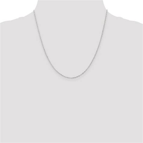 Leslies 10k White Gold 1mm Singapore Chain 5236 Falkenbergs Jewelers