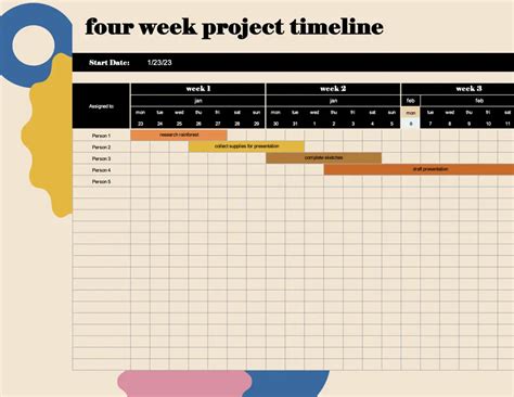 Excel Project Timeline Tracker