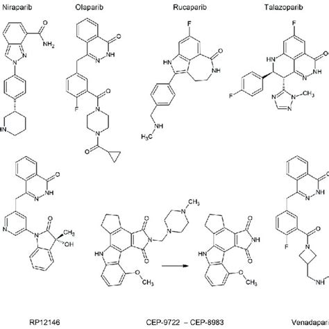 Structural Formulae Of Parp Inhibitors Upper Row Parp Inhibitors Download Scientific Diagram