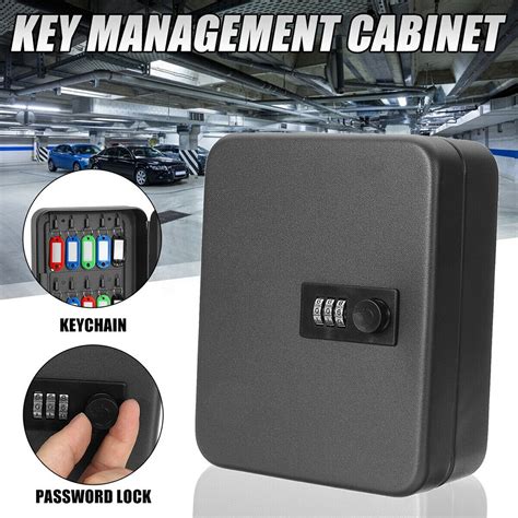 Home Combination Lock Key Safe Box Lockable Metal Grandado