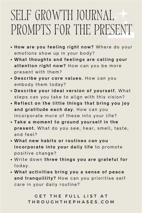 55 Insightful Journal Prompts For Self Growth And Healing Through The Phases