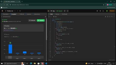 Priya Sahu On Linkedin 100daysofcode Drgviswanathan Vitbhopal Leetcode