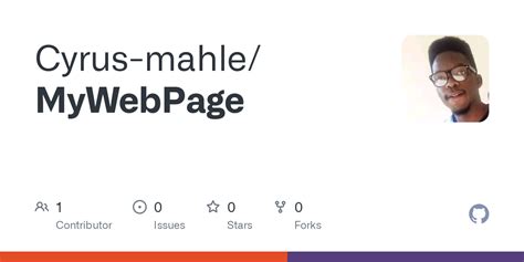 Github Cyrus Mahlemywebpage