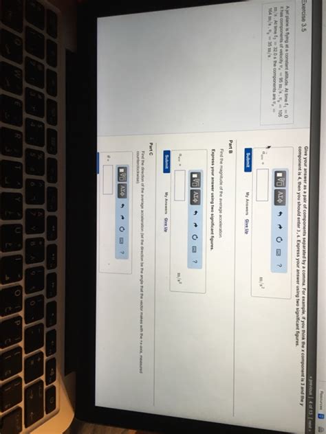 Solved Give Your Answer As A Pair Of Components Separated By Chegg Com