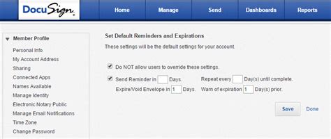 docusignapi expiration is not working in docusign stack overflow