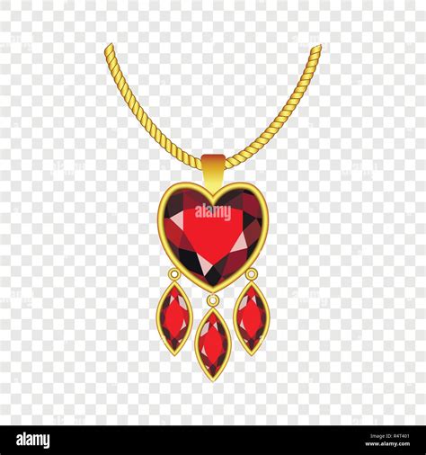 Ruby Heart Jewelry Icon Realistic Illustration Of Ruby Heart Jewelry Vector Icon For On