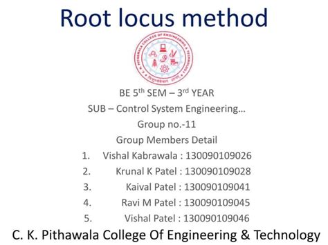 Root Locus Method Pptx