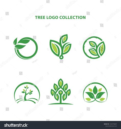 Tree Vector Icon Collection Flat Style Stock Vector Royalty Free Shutterstock