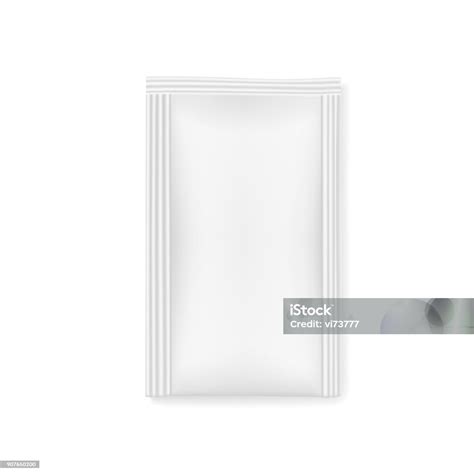 소금 설탕 후추 향신료에 대 한 현실적인 종이 식품 포장 빈 템플릿 패키지 호 화이트 젖은 잎사귀 주머니 의학 벡터 이랑입니다 물휴지에 대한 스톡 벡터 아트 및 기타 이미지