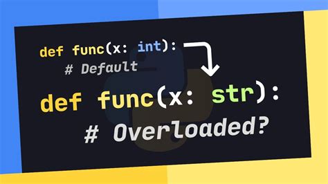 Function Overloading For Python Developers Singledispatch Youtube