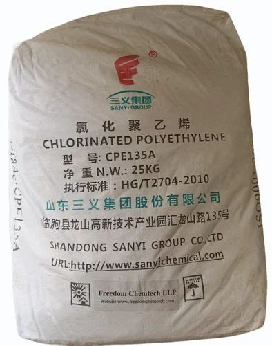 Solid State Chlorinated Polyethylene For Pvc Industry Packaging Size