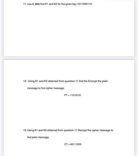 12 Using K1 And K2 Obtained From Question 11 Find