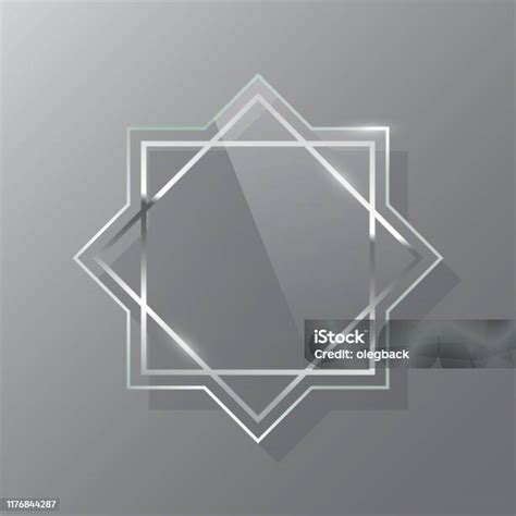 실버 스퀘어 및 마름모 유리 프레임 현실적인 벡터 모형 설정 0명에 대한 스톡 벡터 아트 및 기타 이미지 0명 3차원 형태 거울 Istock