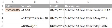 How To Add And Subtract Dates In Excel