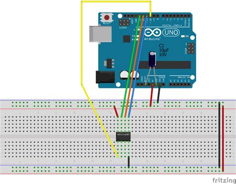 Attiny85steckplatine Arduino Schaltungen Für Den Alltag