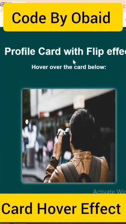 Css Animated Card Hover Effect Design Html Css And Js Coding Shorts Csshovereffect Html
