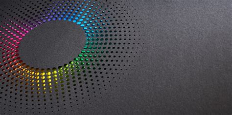 어두운 질감의 배경에 방사형 3d 효과로 다채로운 점의 원형 패턴을 특징으로 하는 추상 컷 종이 아트 0명에 대한 스톡 사진 및 기타 이미지 Istock