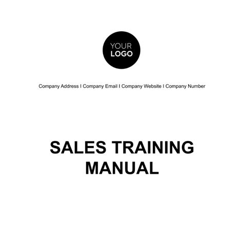 Sales Training Manual Template Edit Online And Download Example