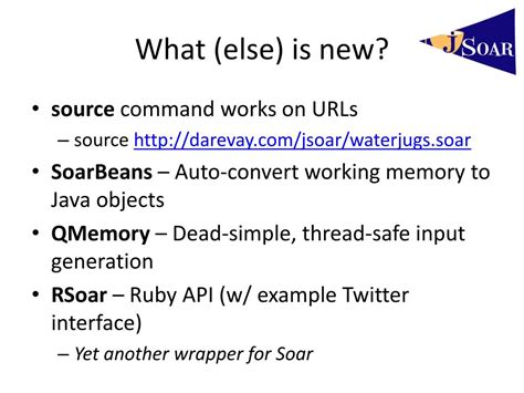 Ppt A Pure Java Implementation Of Soar Powerpoint Presentation Free