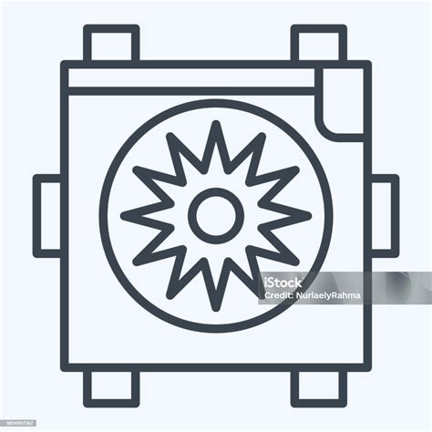 아이콘 라디에이터 팬 자동차 부품 기호와 관련이 있습니다 선 스타일 심플한 디자인 편집 가능 간단한 일러스트레이션 강철에 대한 스톡 벡터 아트 및 기타 이미지 Istock