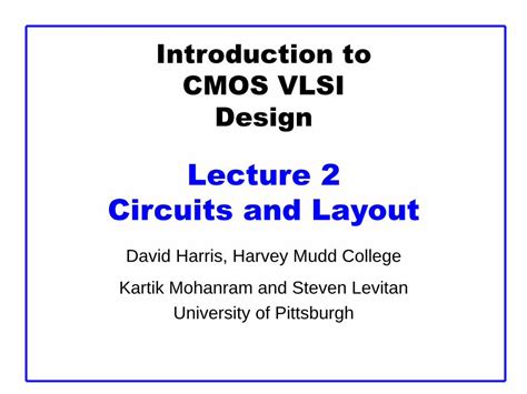 Pdf Lecture 2 Circuits And Layoutkmram1192 2192lecturescmoscircuitspdf · 1 Circuits