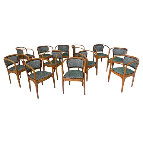 N° 715 Gustav Siegel Armchair For Kohn Fabric And Wood Austria 1900s
