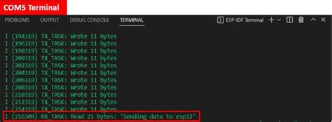 esp32 uart communication using esp idf