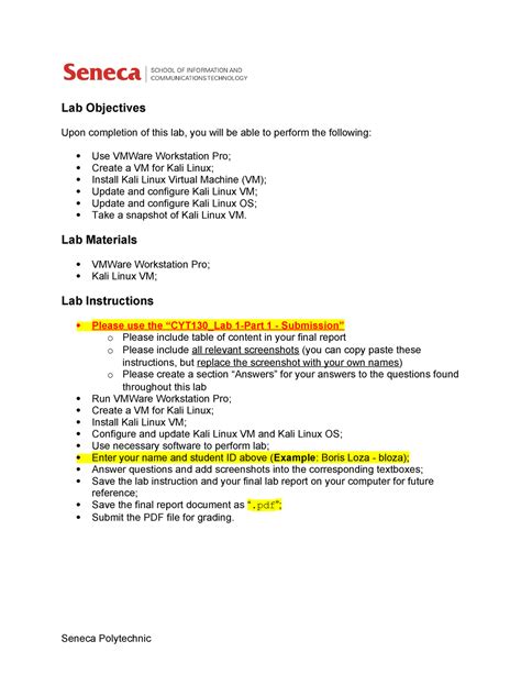 Cyt130 Lab 1 Na Lab Objectives Upon Completion Of This Lab You