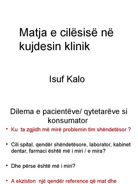 3 Matja E Cilësisë Në Klinik Ediuar Final Pdf