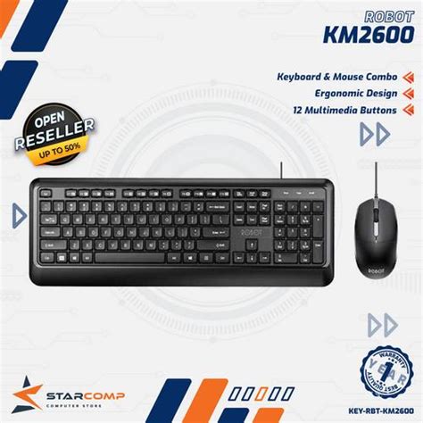 Jual Robot Km2600 Wired Keyboard And Mouse Combo Set Kota Semarang