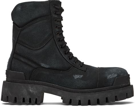 Balenciaga Black Combat Strike Boots Balenciaga