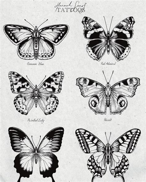 Painted Lady Butterfly Tattoo