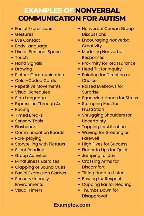 Nonverbal Communication For Autism 49 Examples 49 Examples