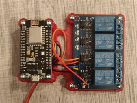 Case Para Montar Nodemcu Esp8266 Y Modulo De 4 Rele Electrogeek