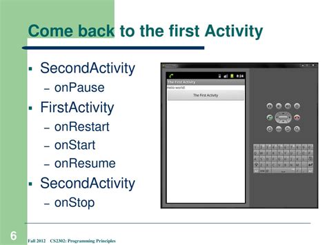 activity lifecycle fall 2012 cs2302 programming principles ppt download