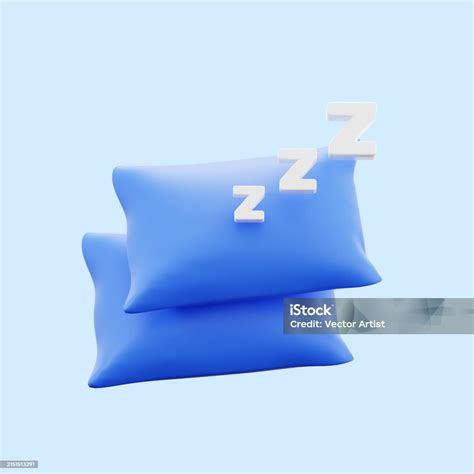 베개 Zzz 기호 수면 휴식 요법 침대 휴식 치료 심리학 정신 건강 3d 아이콘 일러스트 렌더링 디자인 잠자기에 대한 스톡 사진 및 기타 이미지 Istock
