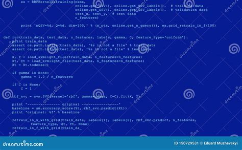 3d Hacking Code Data Flow Stream On Blue Screen With Typing Coding Symbols Stock Image Image