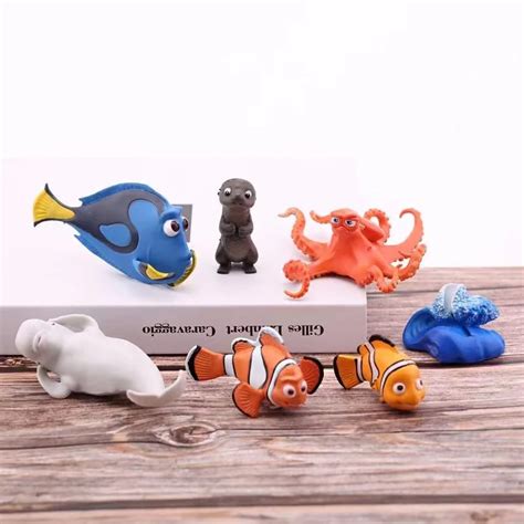 6pcs Set Disney Finding Nemo Dory Pvc Action Figure Toys Model Figurine