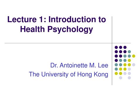 Ppt Lecture 1 Introduction To Health Psychology Powerpoint Presentation Id 4341003