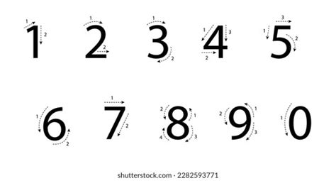 How Write Number Practice Writing Numbers Stock Vector Royalty Free 2282593771 Shutterstock