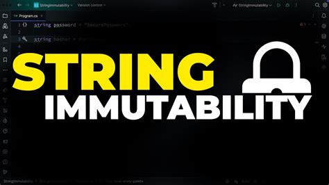 String Immutability In Dotnet And Csharp Youtube