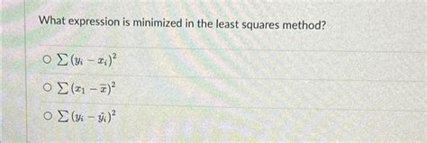 solved what expression is minimized in the least squares