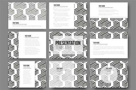 세트마다 9 템플릿 프레젠테이션 슬라이드 현대적인 스타일리쉬 기하 0명에 대한 스톡 벡터 아트 및 기타 이미지 0명 2015년 3차원 형태 Istock