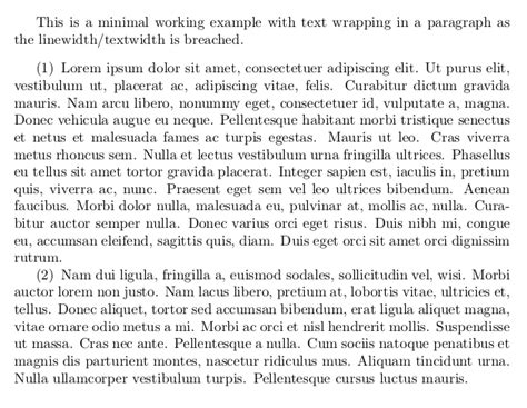 Formatting Indentation And Text Wrapping In Lists Tex Latex Stack