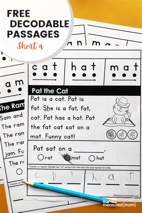Free Decodable Passages For Short A Cvc Words Artofit